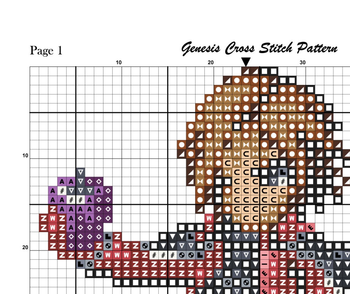 Final Fantasy Cross Stitch Pattern Genesis Cross Stitch Game - Etsy