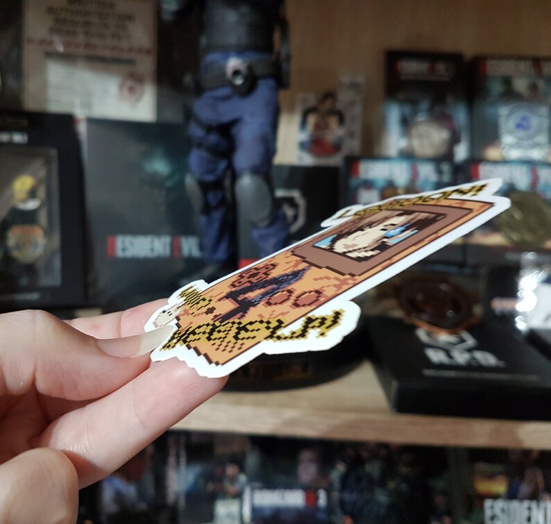 Resident Evil 4 Sticker Leon Kennedy Sticker Pixel Sticker - Etsy