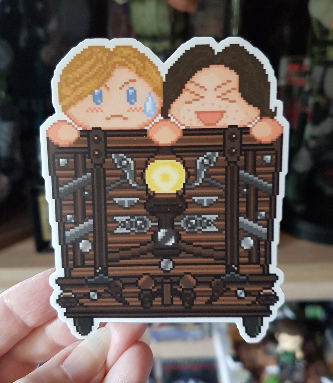 Resident Evil Leon Kennedy Sticker, Pixel Art, Chibi, Vinyl, Waterproof ...