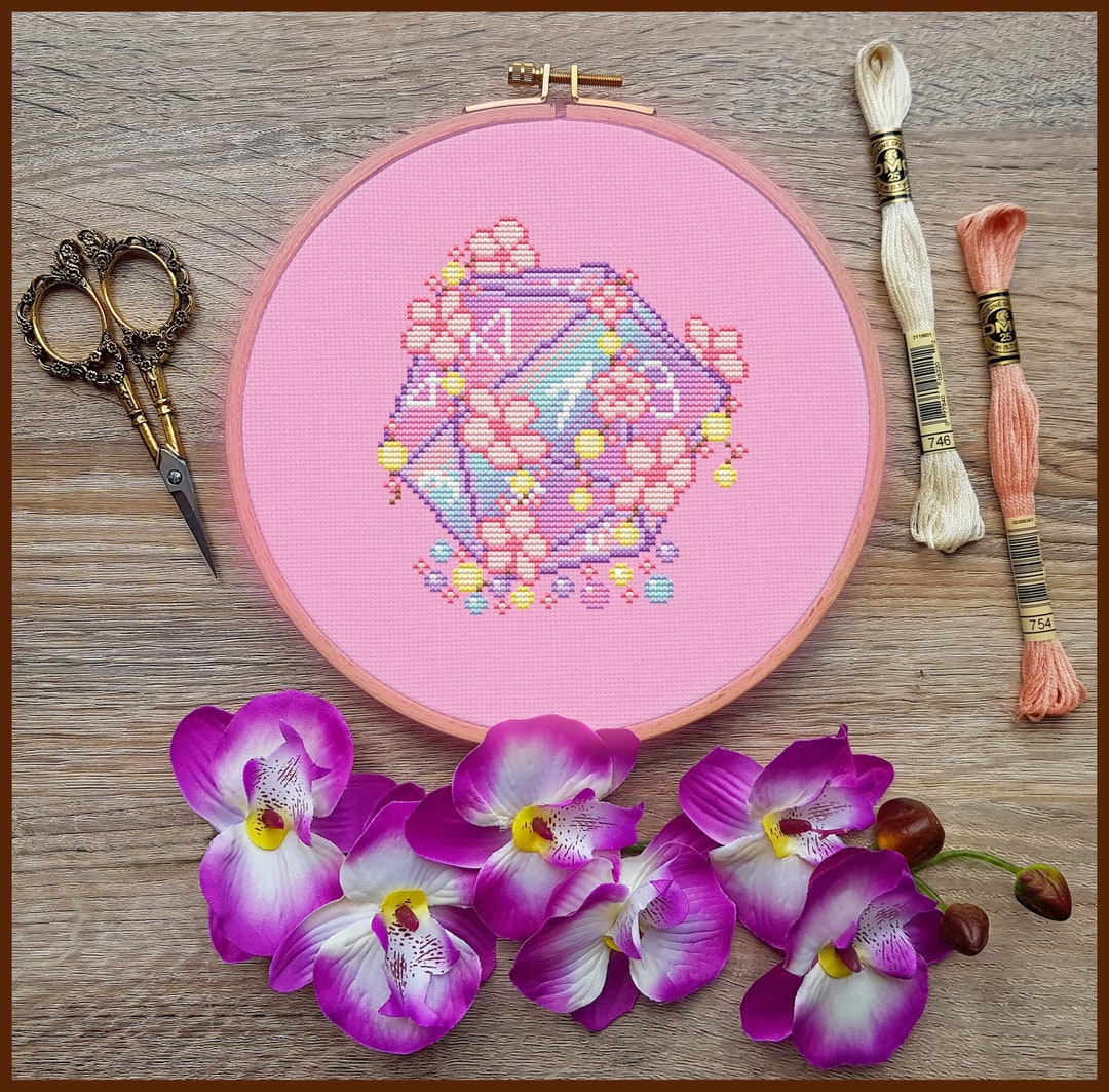D1 Cross Stitch Pattern, Dnd Cross Stitch, Dice Cross Stitch, Dungeons ...