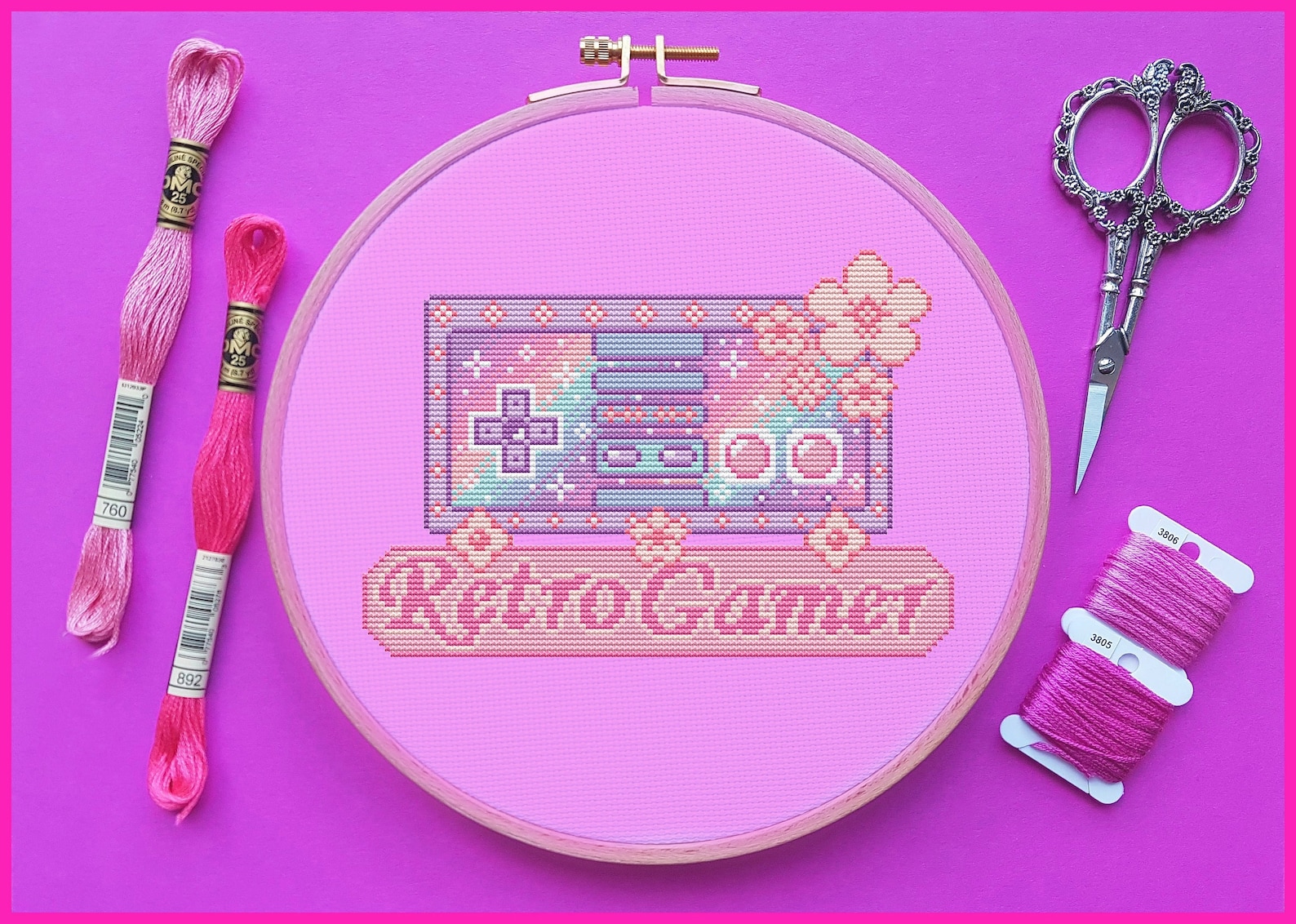 NES Controller Cross Stitch Pattern Galaxy Cross Stitch Game - Etsy