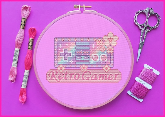 NES Controller Cross Stitch Pattern Galaxy Cross Stitch Game | Etsy