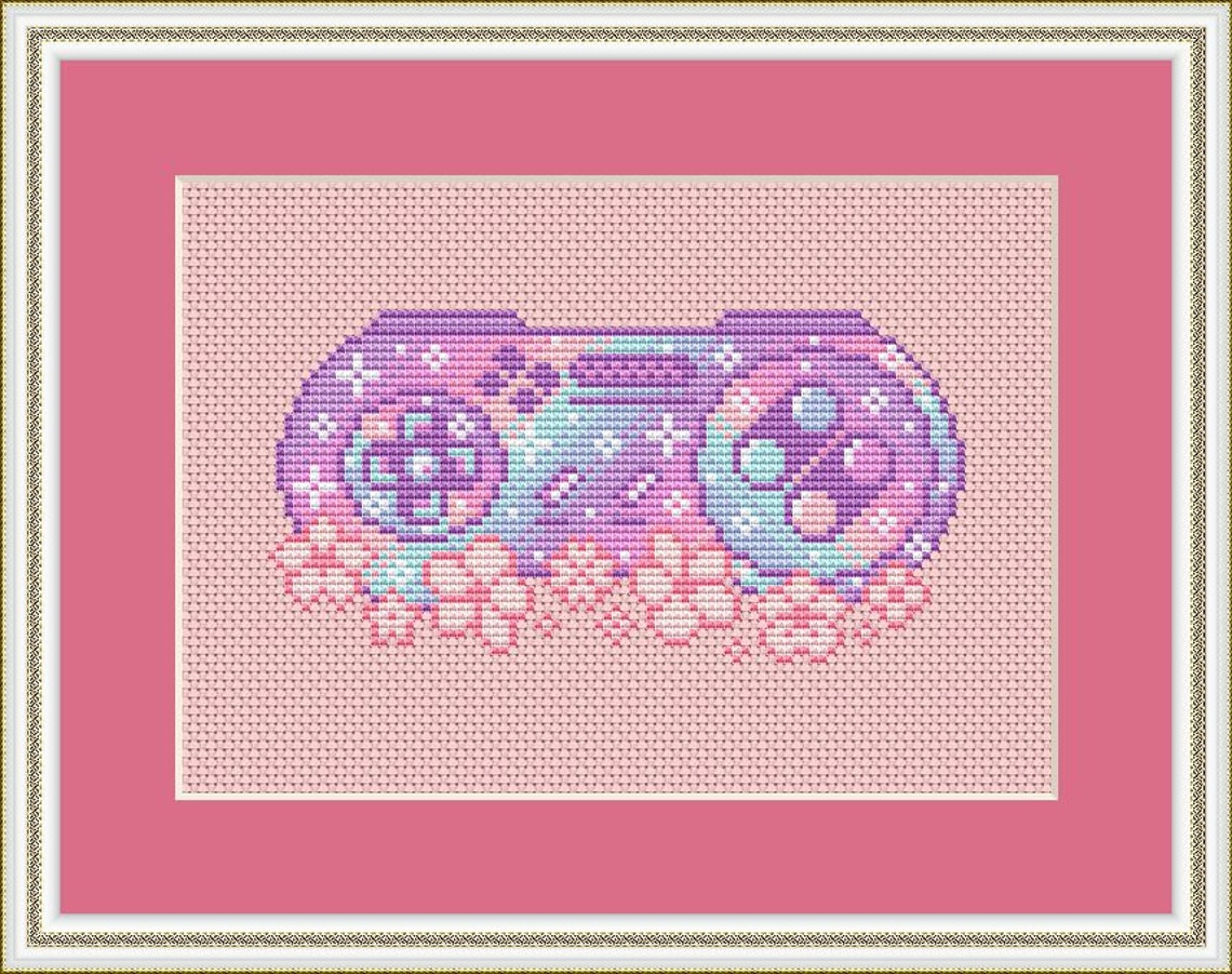 SNES Controller Cross Stitch Pattern Galaxy Cross Stitch - Etsy