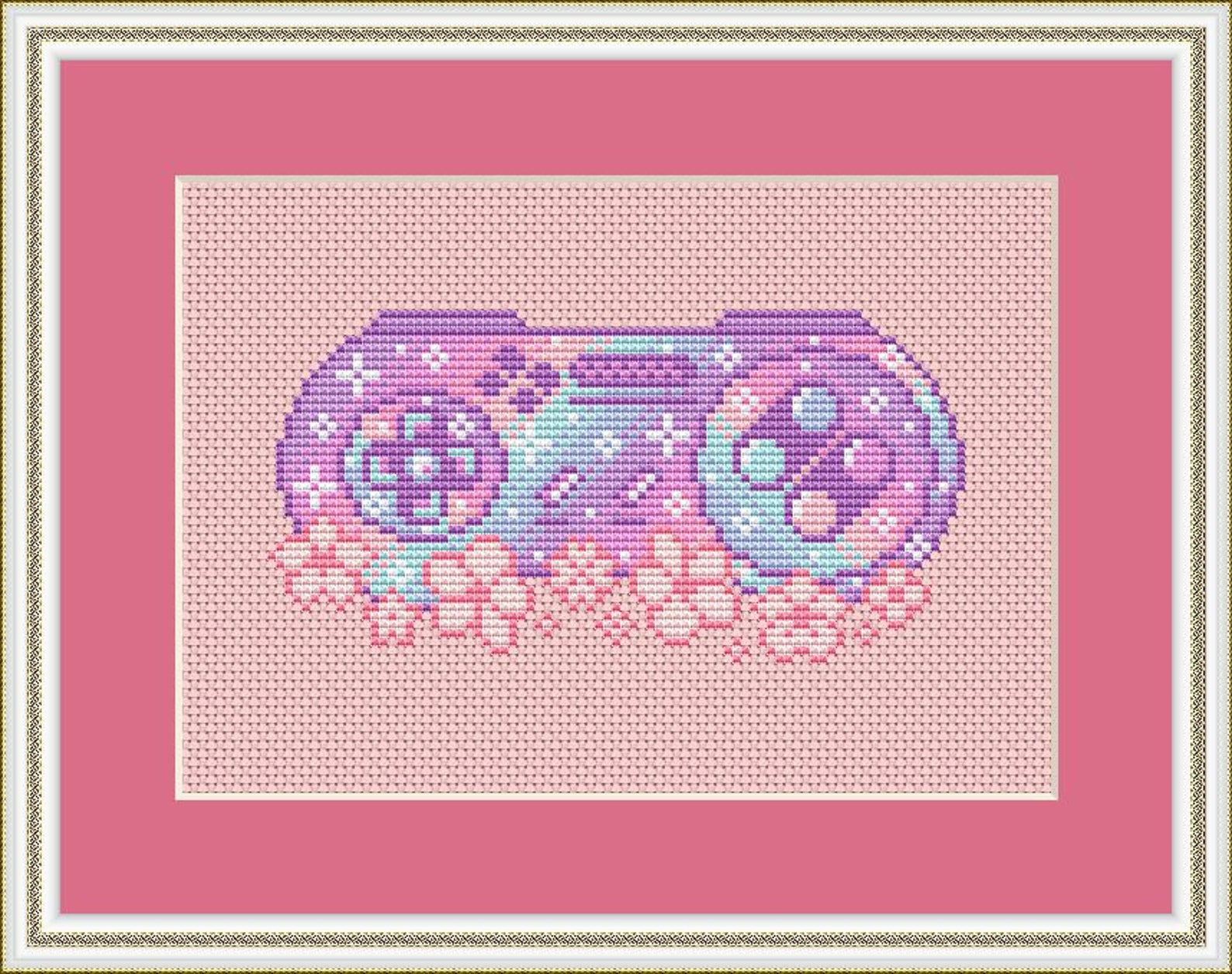 SNES Controller Cross Stitch Pattern Galaxy Cross Stitch - Etsy