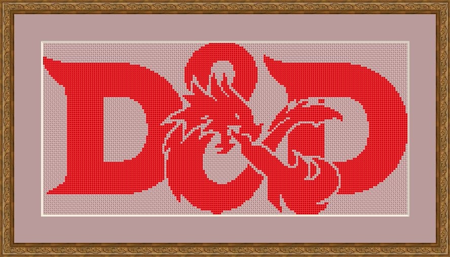 Dungeons and Dragons Cross Stitch Pattern Dnd Cross Stitch - Etsy