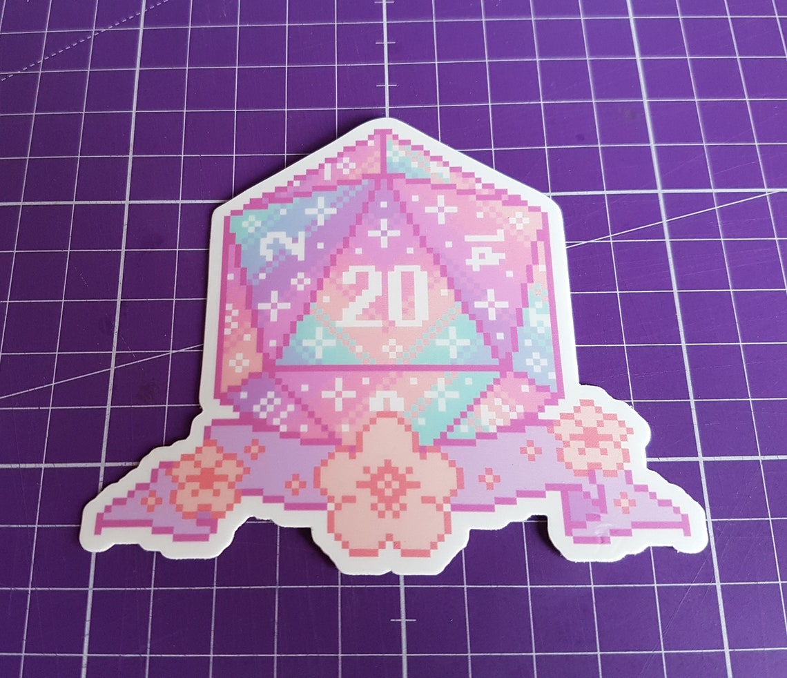 Dungeons and Dragons Sticker D20 Sticker Dnd Sticker Galaxy - Etsy