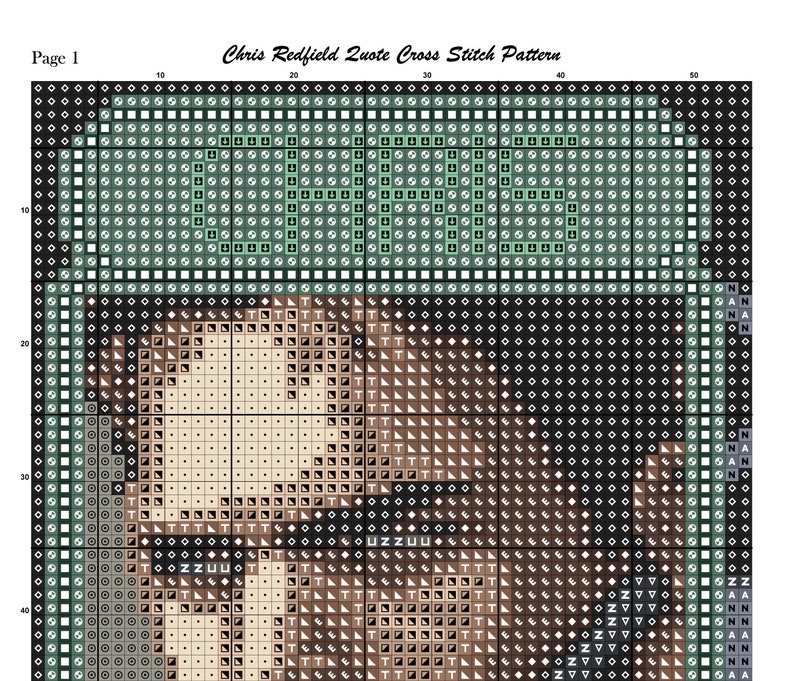 Resident Evil Chris Redfield Cross Stitch Pattern, Gaming, Pixel, (PDF ...