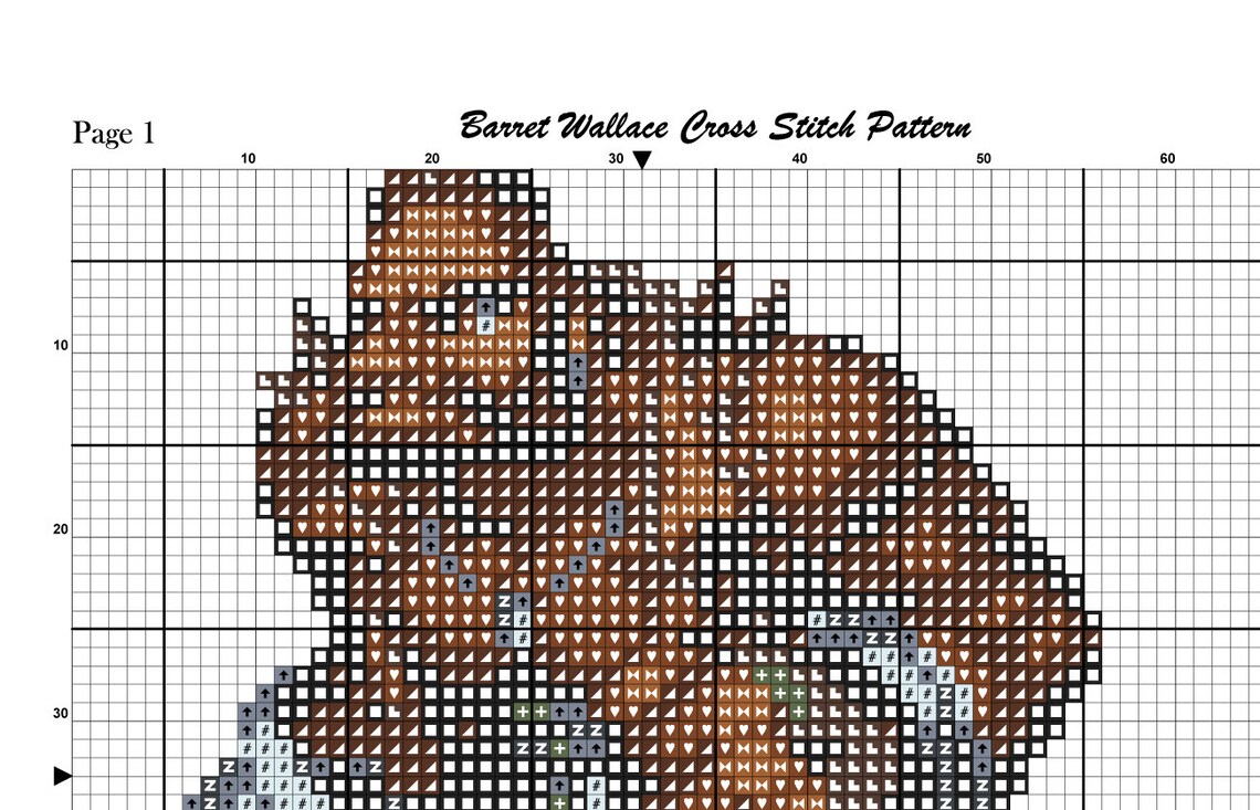 Final Fantasy Cross Stitch Pattern, Barret Cross Stitch, Anime Cross ...