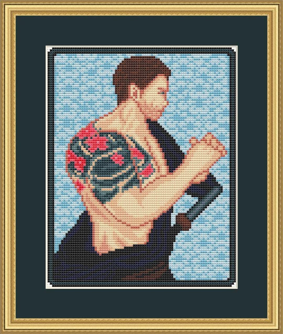 Resident Evil Cross Stitch Pattern, Chris Redfield Cross Stitch, Game ...