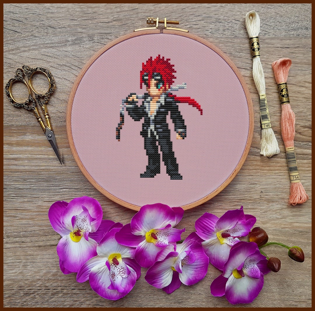 Final Fantasy Cross Stitch Pattern, Reno Cross Stitch, Anime Cross ...
