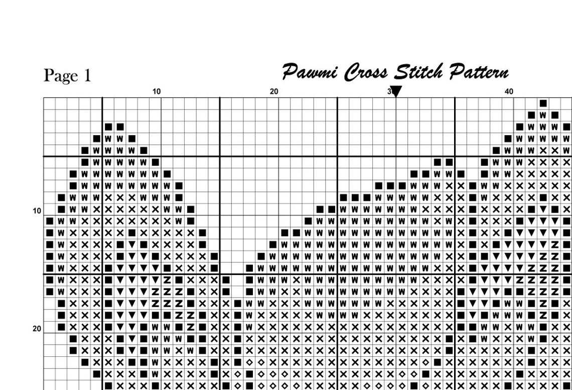 Pawmi Cross Stitch Pattern, Mouse Cross Stitch, Game Cross Stitch ...