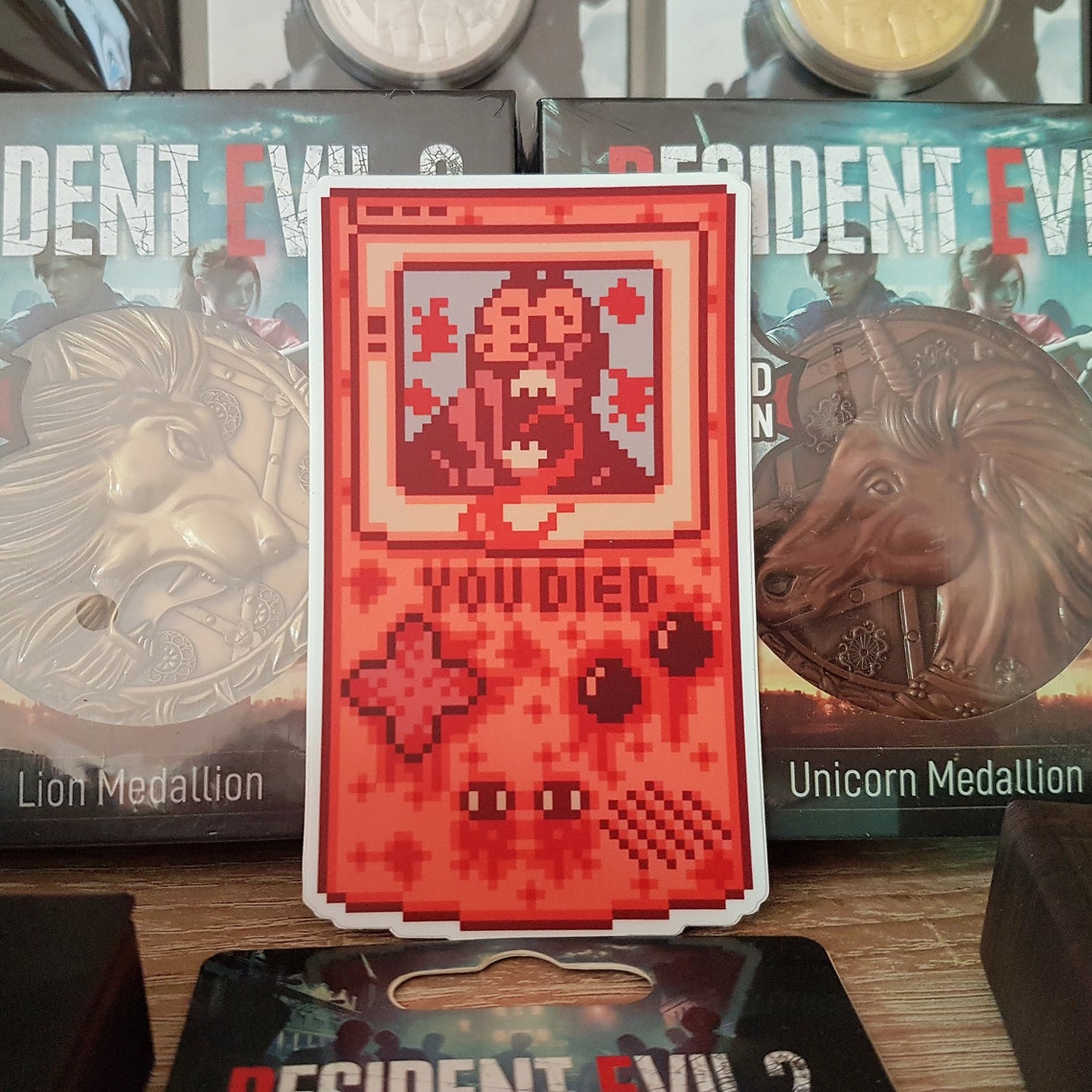 Resident Evil Sticker Game Boy Sticker Pixel Sticker Horror | Etsy
