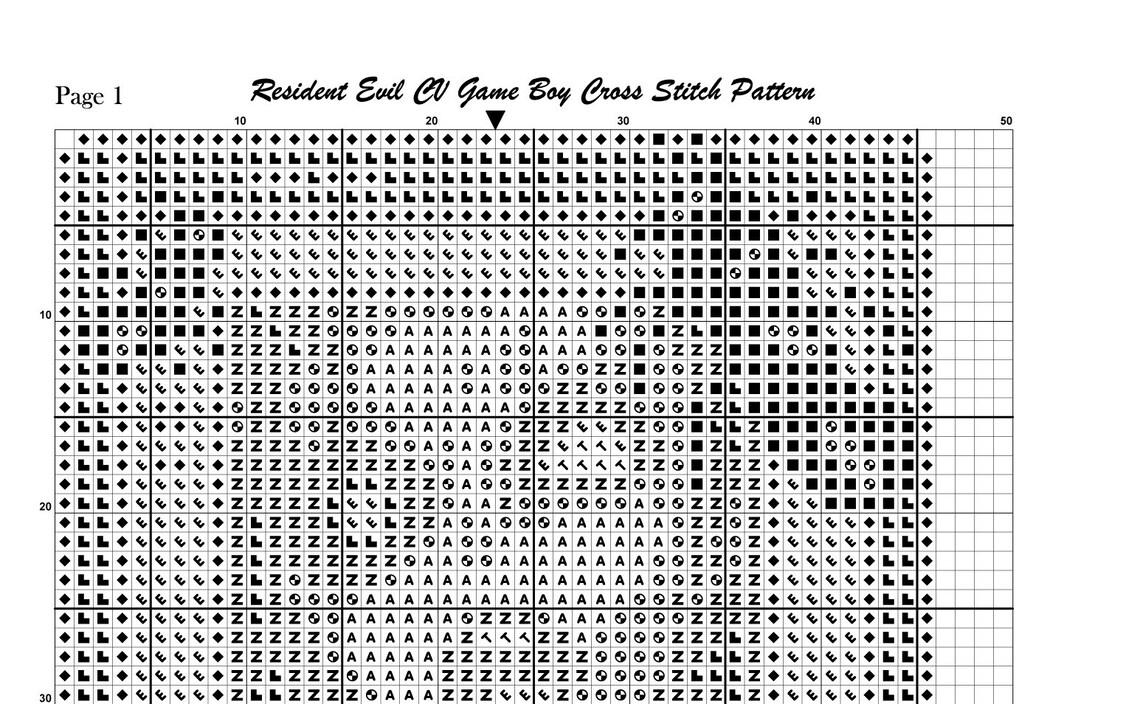 Resident Evil Cross Stitch Pattern Game Boy Cross Stitch - Etsy