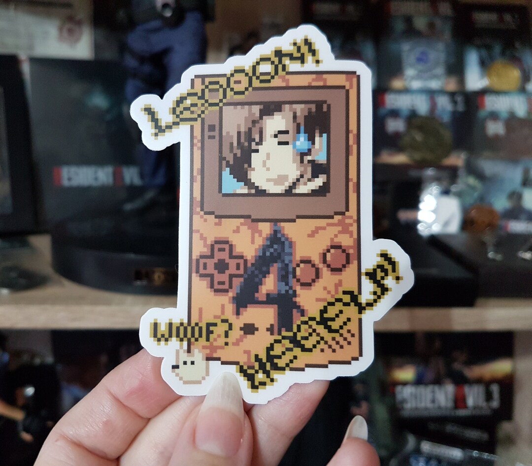 Resident Evil 4 Sticker, Leon Kennedy Sticker, Pixel Sticker, Game Boy ...