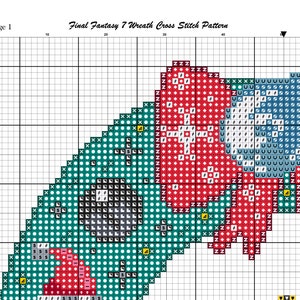 Final Fantasy Cross Stitch Pattern, Wreath Cross Stitch, Christmas ...