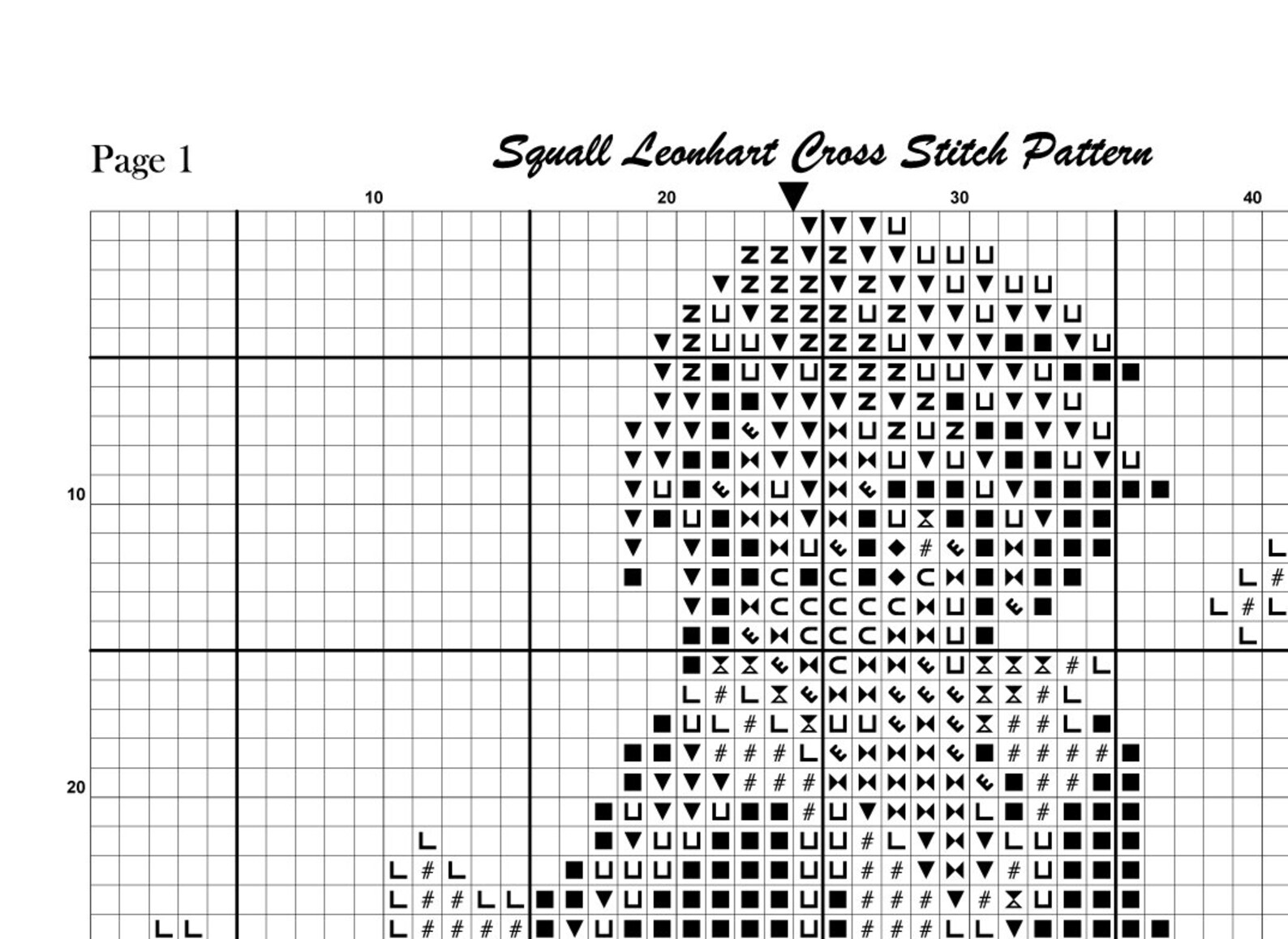 Final Fantasy Cross Stitch Pattern, Squall Cross Stitch, Game Cross ...