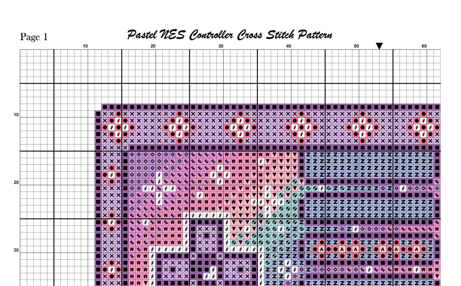 NES Controller Cross Stitch Pattern Galaxy Cross Stitch Game - Etsy