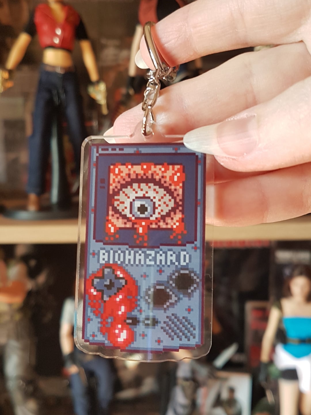 Resident Evil Keychain, Game Boy, Horror, Pixel Art, Acrylic - Etsy