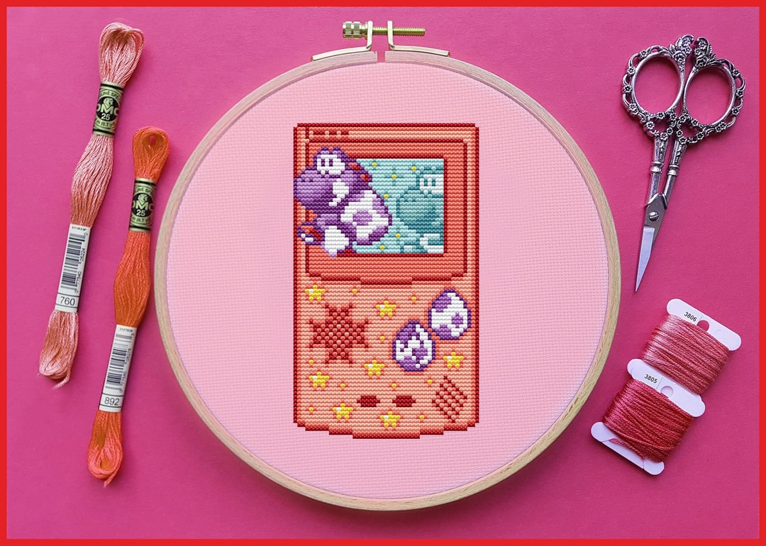 Yoshi Game Boy Cross Stitch Pattern, Mario Cross Stitch, Gaming Cross ...