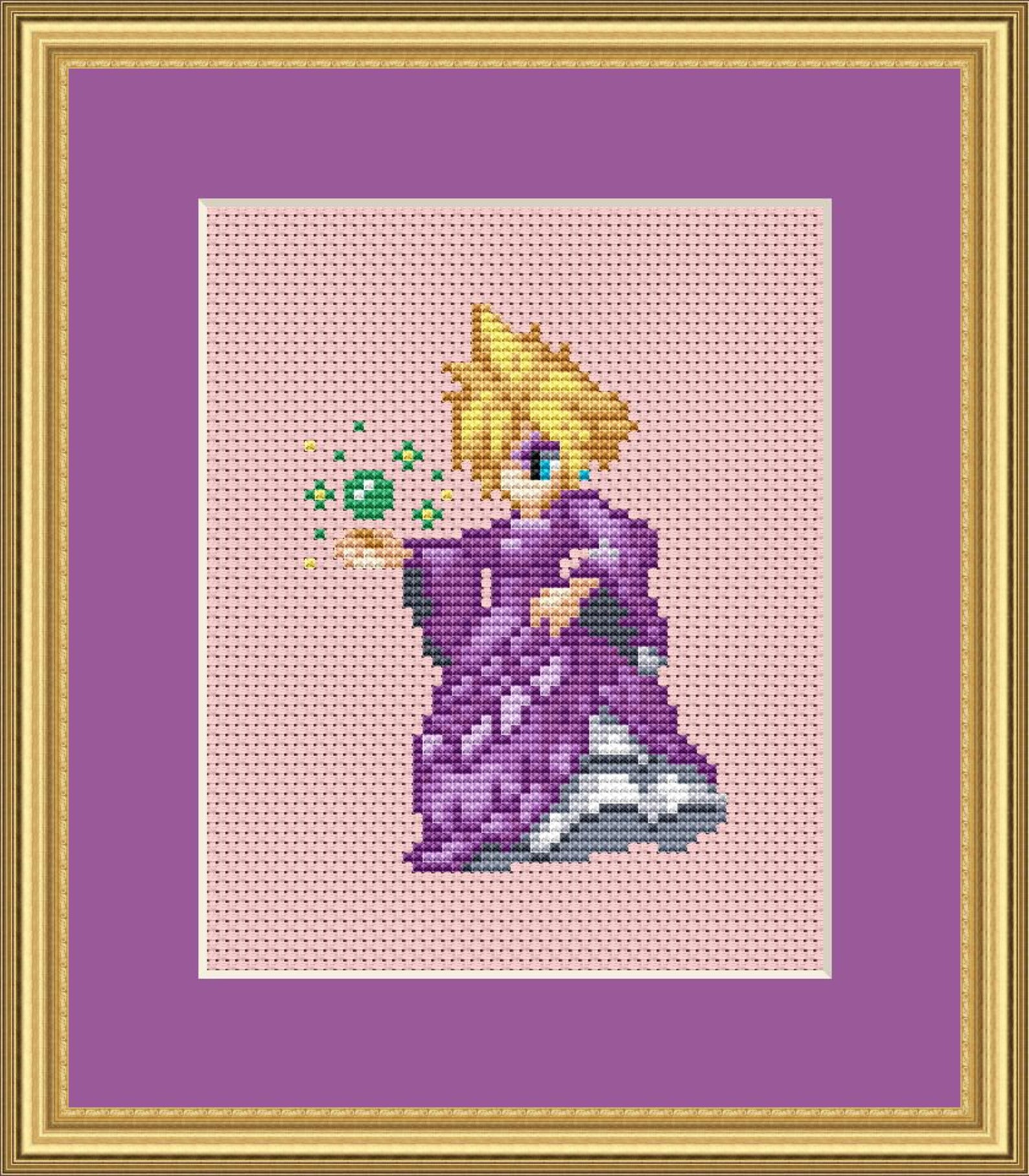 Final Fantasy Cross Stitch Pattern, Cloud Cross Stitch, Game Cross ...