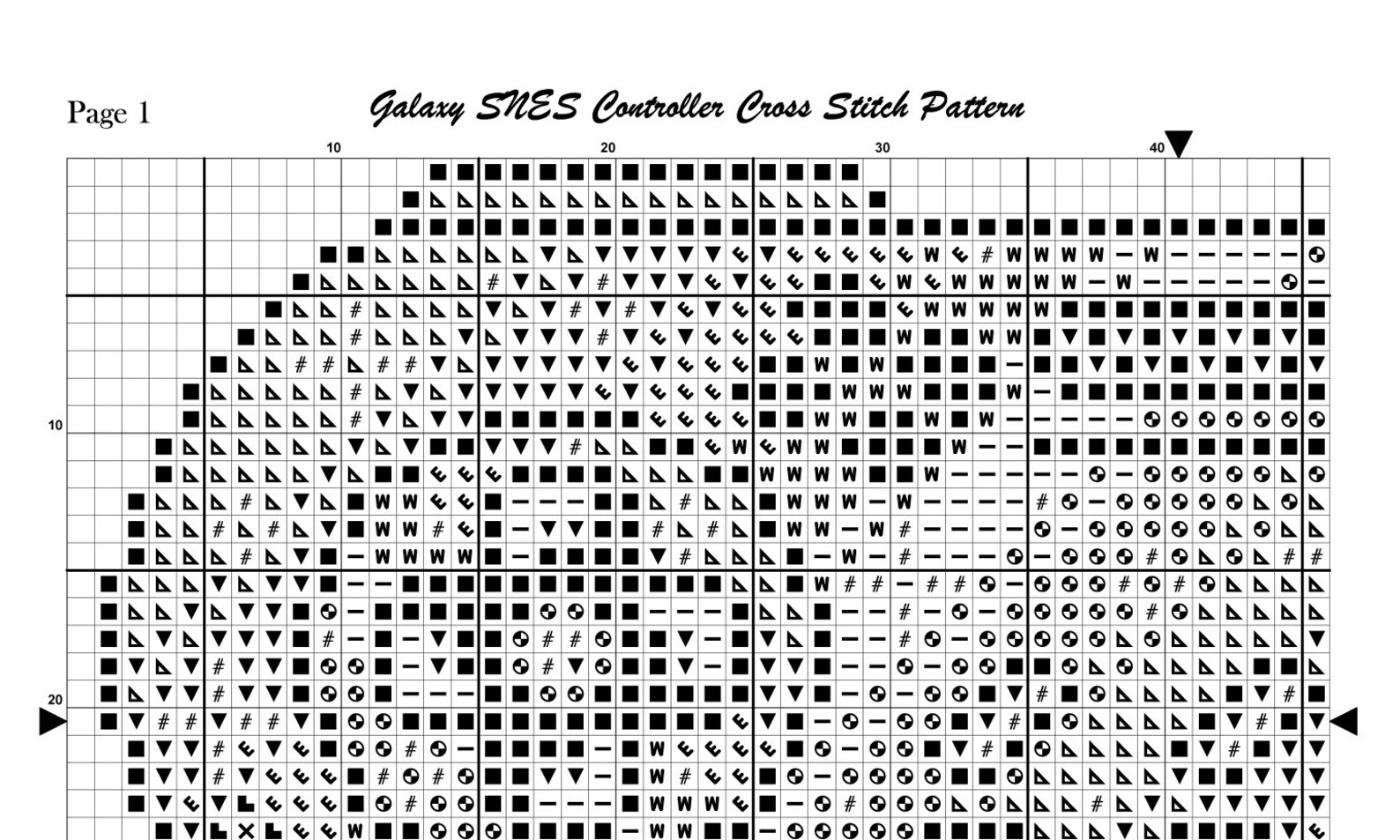 SNES Controller Cross Stitch Pattern Galaxy Cross Stitch - Etsy