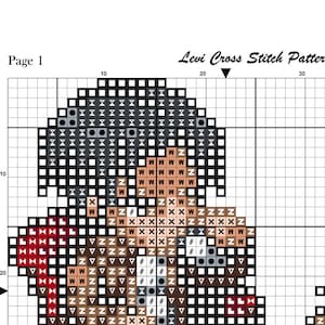 Anime Cross Stitch Pattern, Levi Cross Stitch Pattern, Manga Cross ...