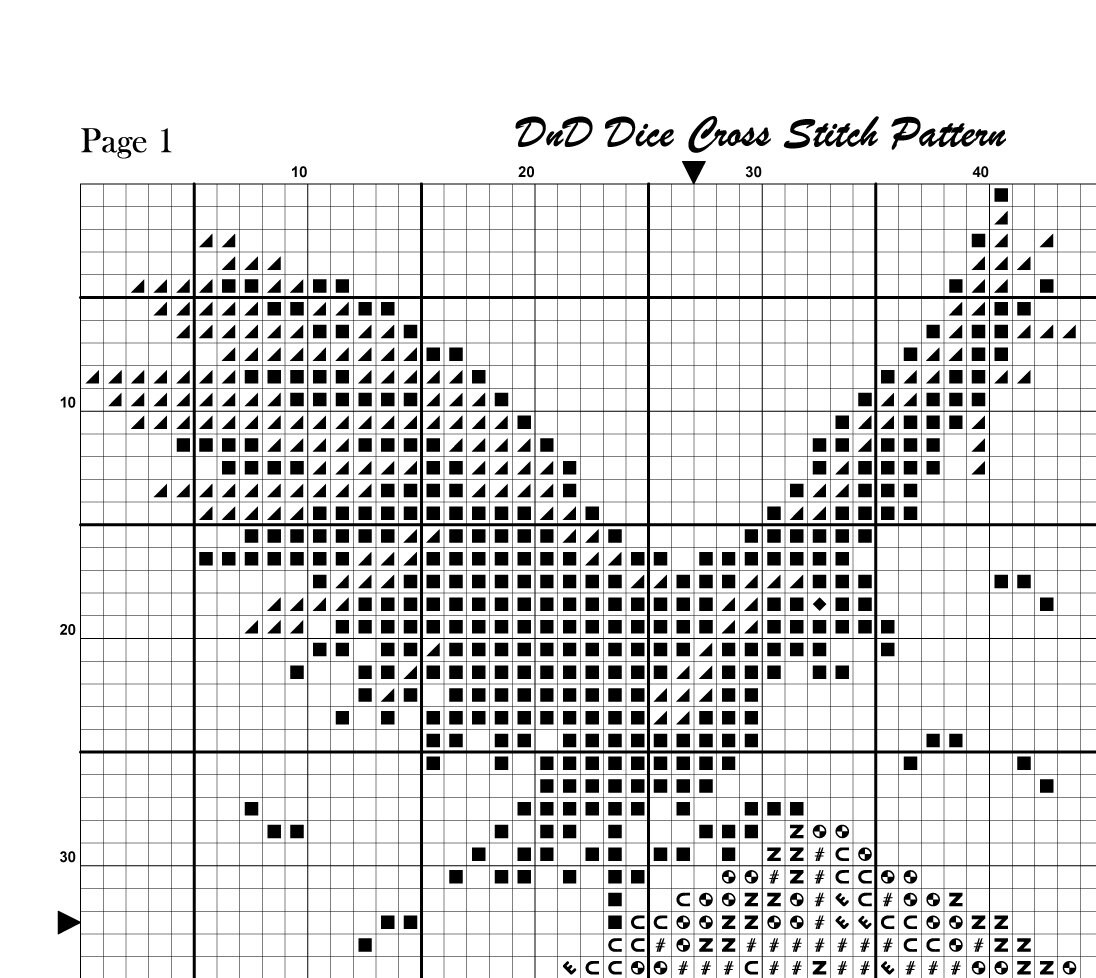 Dungeons and Dragons Cross Stitch Pattern Dnd Cross Stitch - Etsy