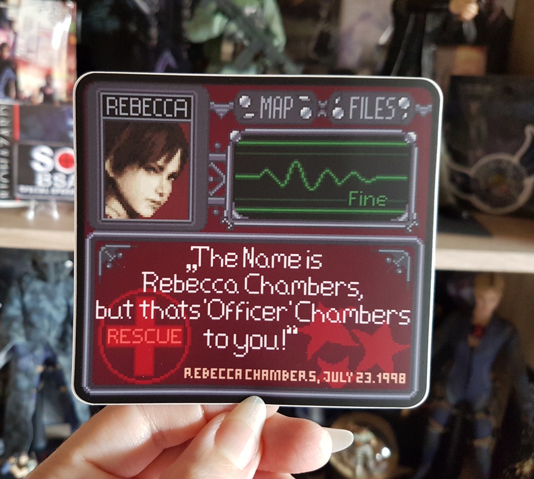 Resident Evil Sticker, Rebecca Chambers Sticker, Pixel Sticker, Horror ...