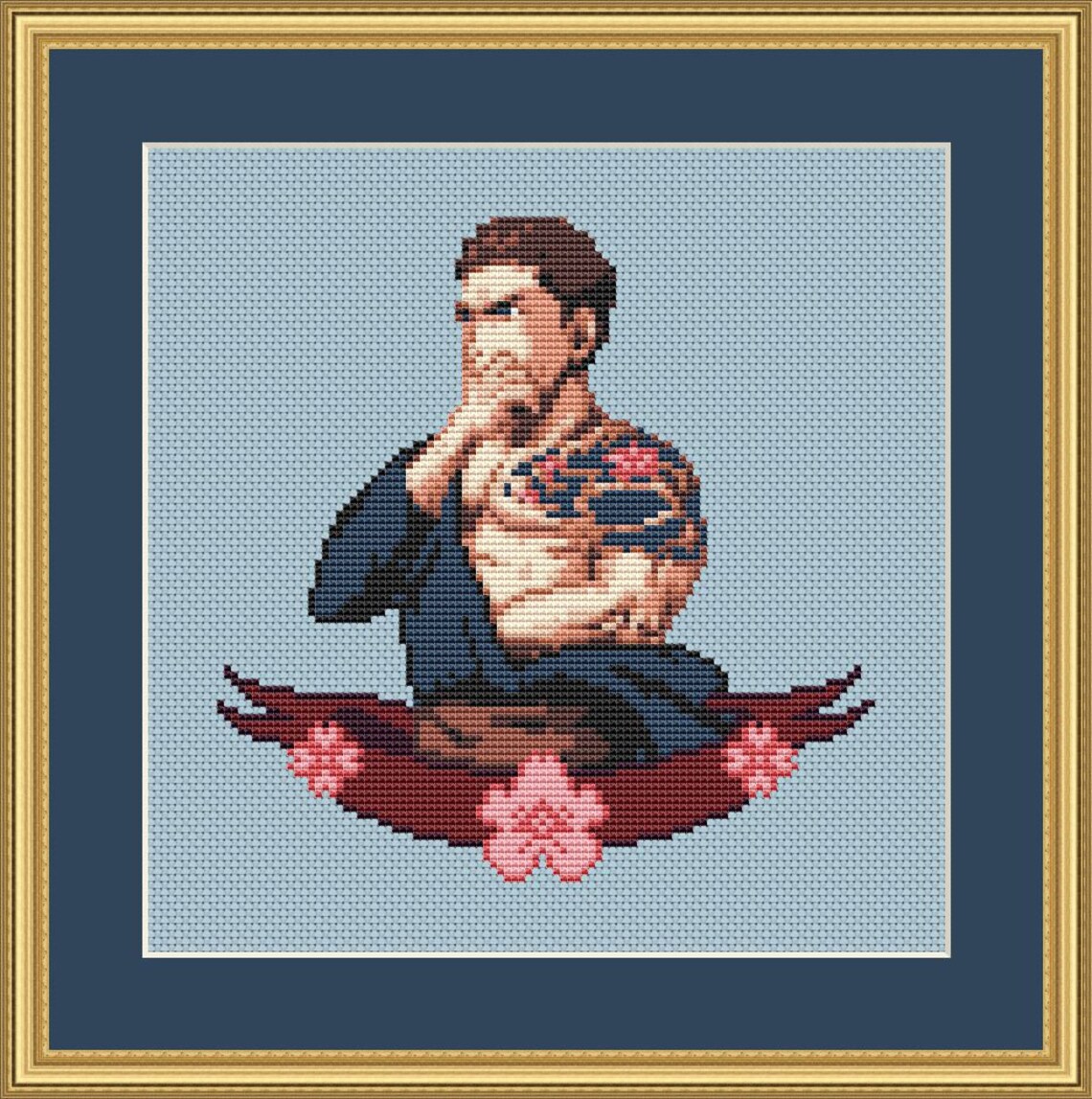 Resident Evil Chris Redfield Cross Stitch Pattern, Gaming, Pixel, (PDF ...