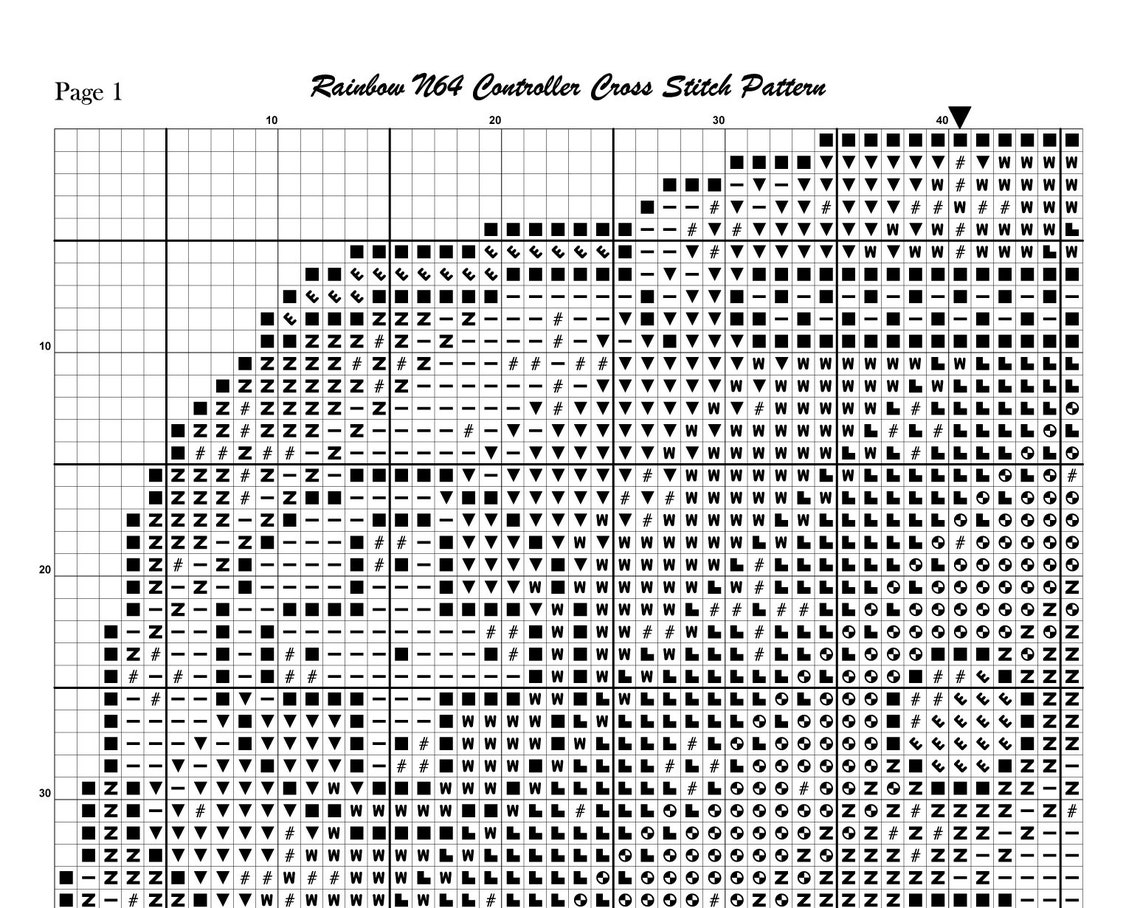 N64 Controller Cross Stitch Pattern Galaxy Cross Stitch Game - Etsy