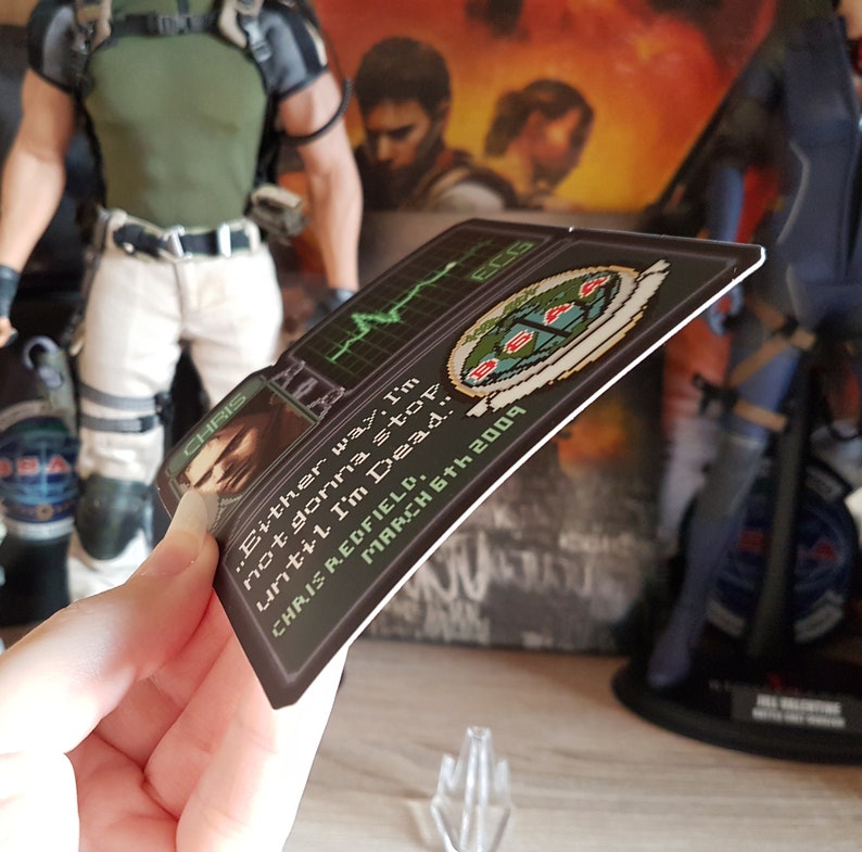 Resident Evil Sticker, Chris Redfield Sticker, Pixel Sticker, Horror ...