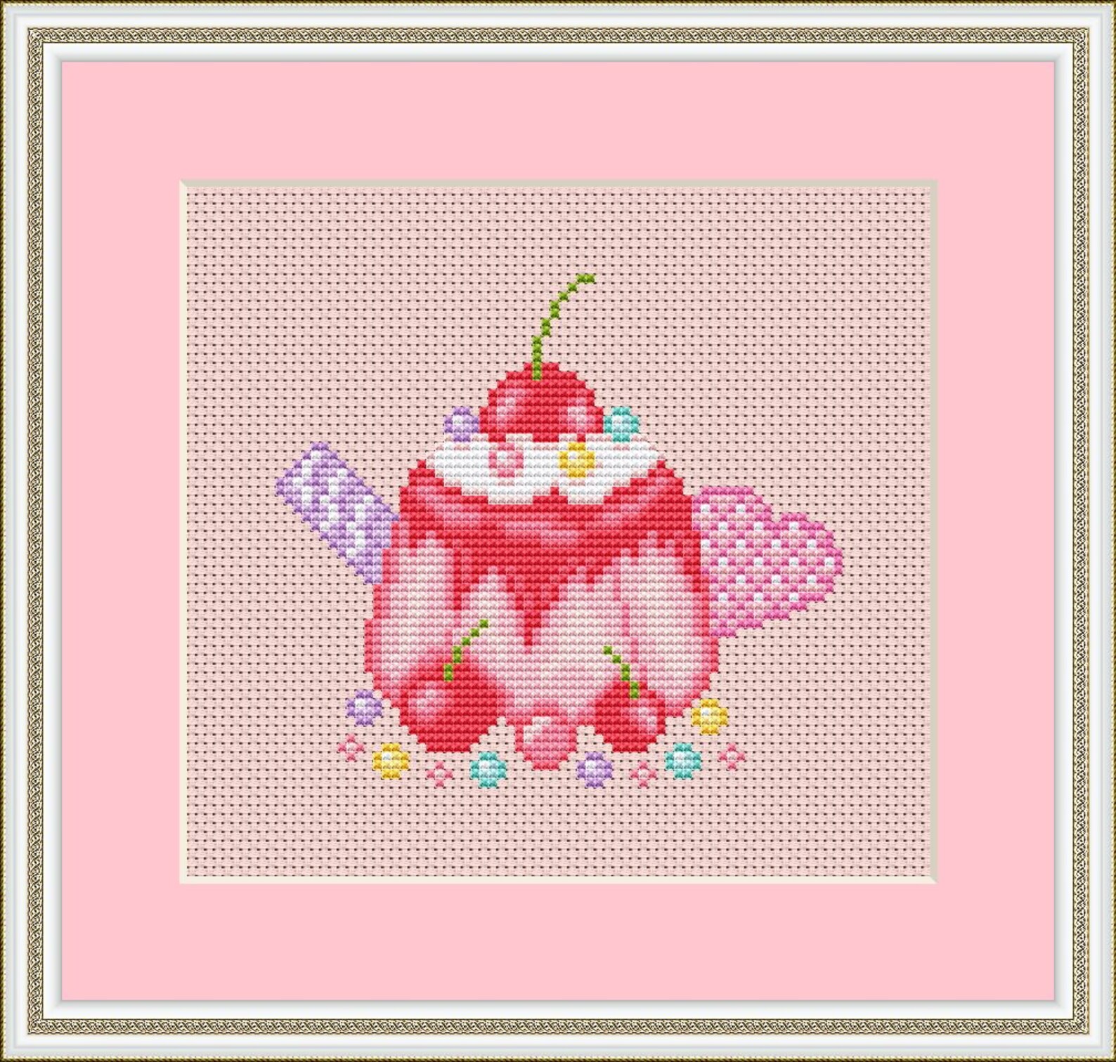 Dessert Cross Stitch Pattern Food Cross Stitch Sweets Cross - Etsy