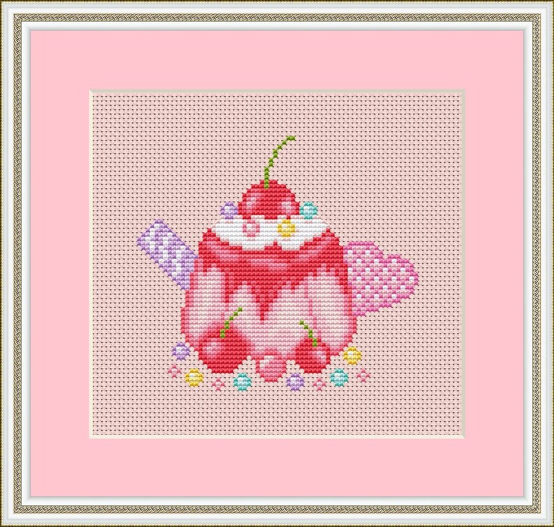Dessert Cross Stitch Pattern Food Cross Stitch Sweets Cross - Etsy
