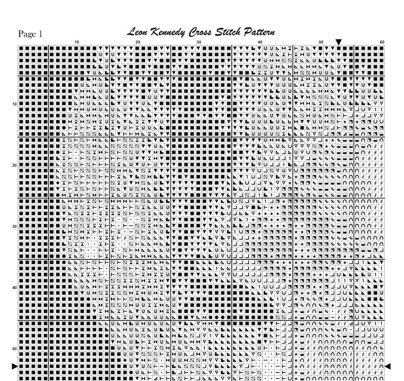 Resident Evil Leon Kennedy Cross Stitch Pattern, Gaming, Pixel, (PDF ...