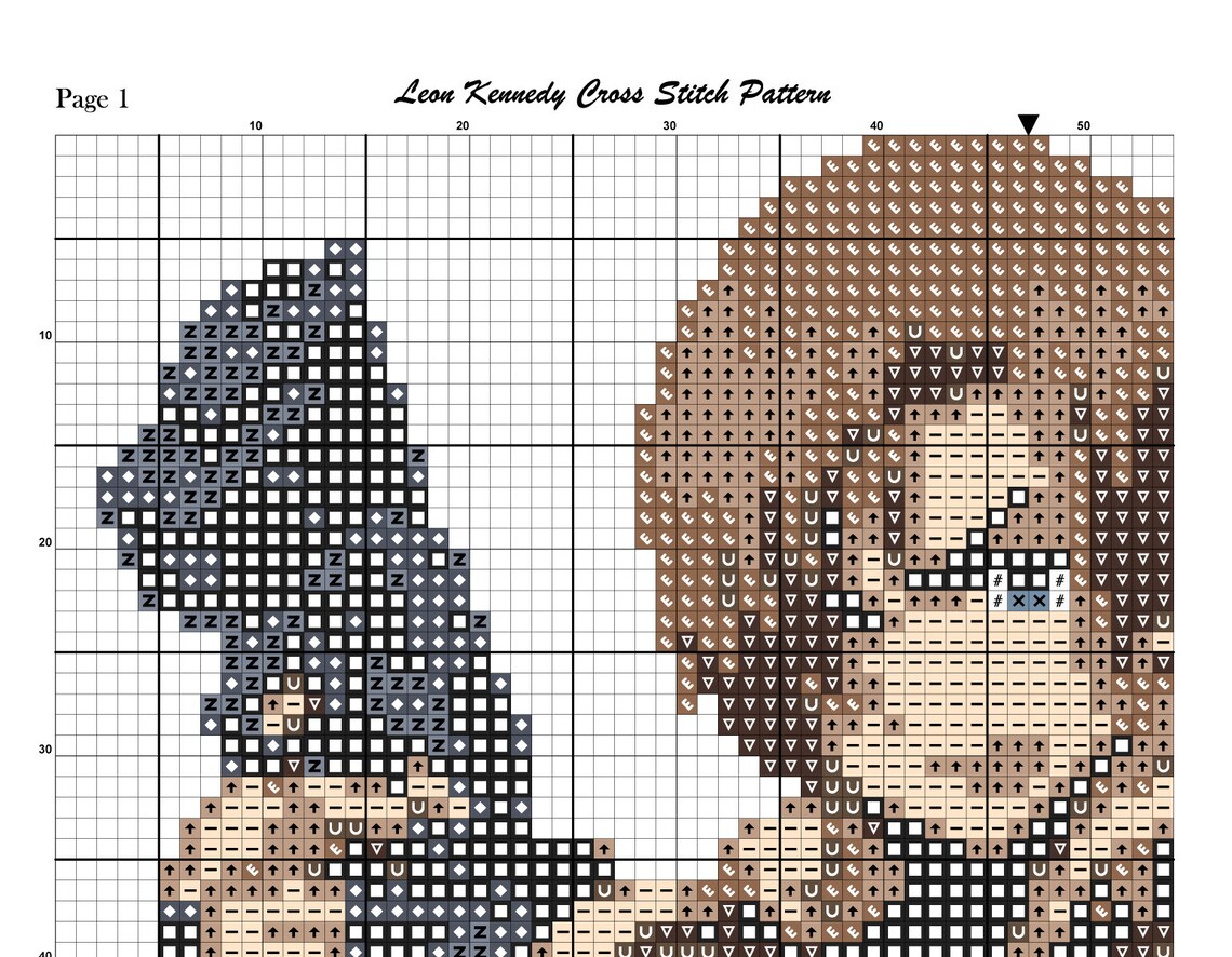 Resident Evil Cross Stitch Pattern Leon Kennedy Cross Stitch - Etsy
