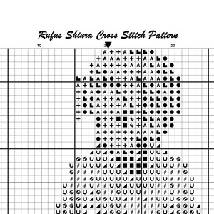 Final Fantasy Cross Stitch Pattern, Rufus Cross Stitch, Anime Cross ...