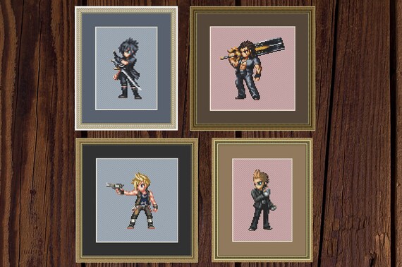 Final Fantasy 15 Cross Stitch Pattern Set Noctis Cross | Etsy