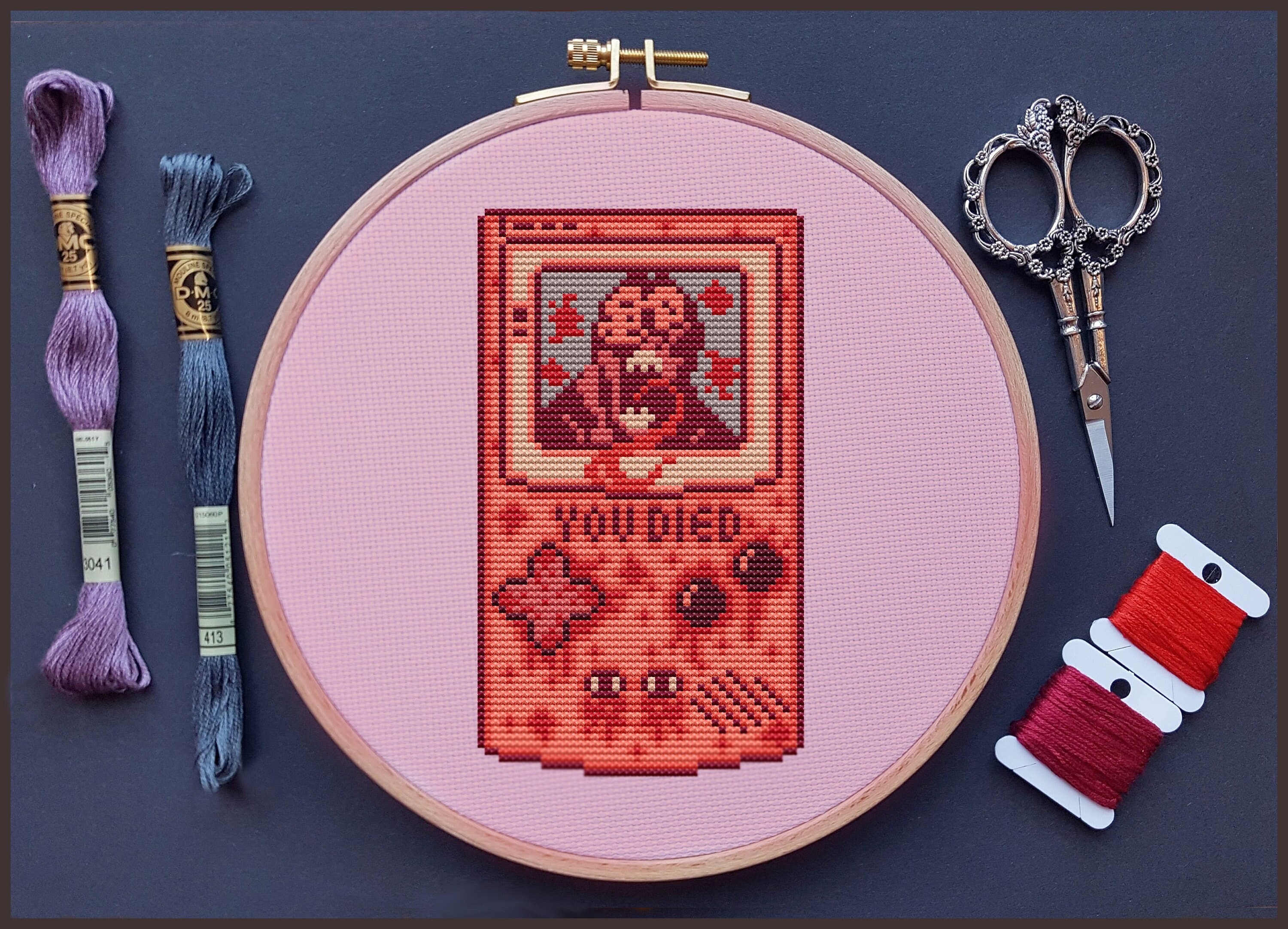 Resident Evil Game Boy Cross Stitch Pattern, Gaming, Pixel, (PDF) - Etsy