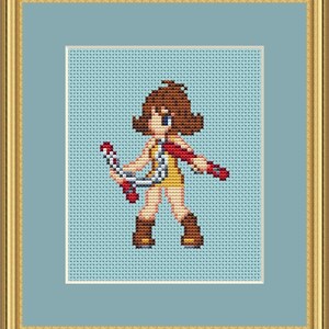 Final Fantasy Cross Stitch Pattern, Selphie Cross Stitch, Game Cross ...