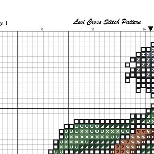 Anime Cross Stitch Pattern, Levi Cross Stitch Pattern, Manga Cross ...