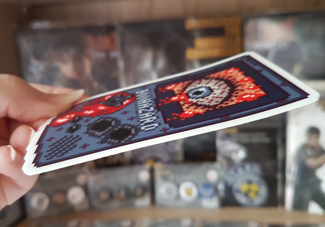 Resident Evil Sticker Game Boy Sticker Pixel Sticker Horror - Etsy