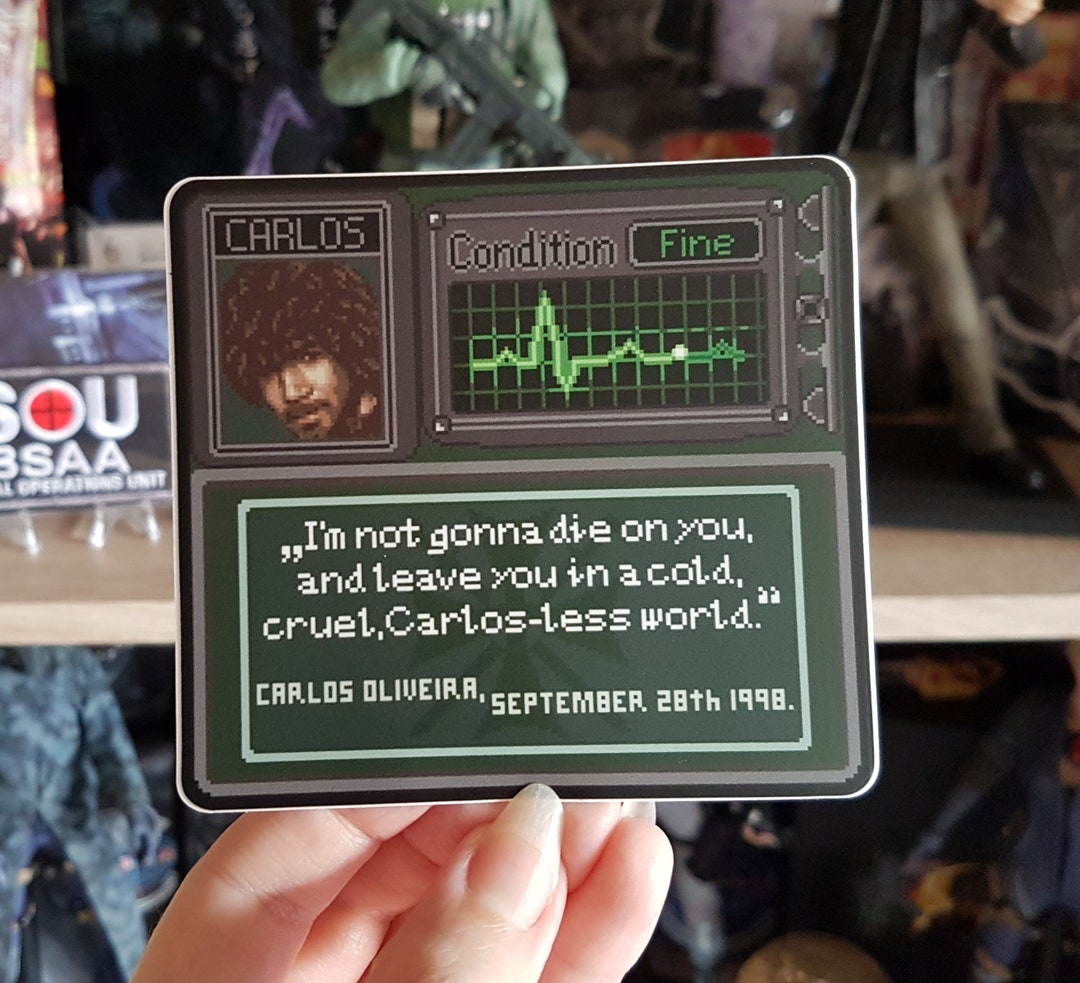 Resident Evil Sticker, Carlos Oliveira Sticker, Pixel Sticker, Horror ...