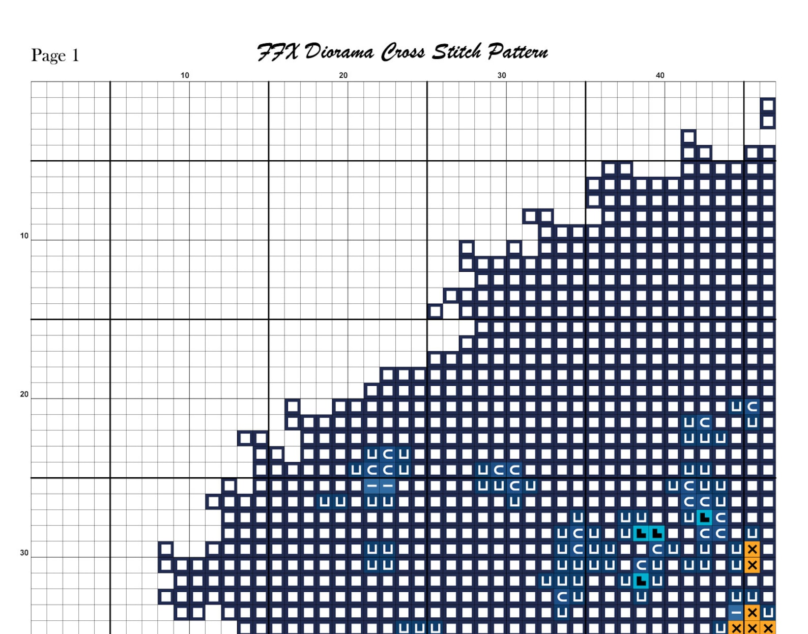 Final Fantasy Cross Stitch Pattern Game Cross Stitch Anime - Etsy