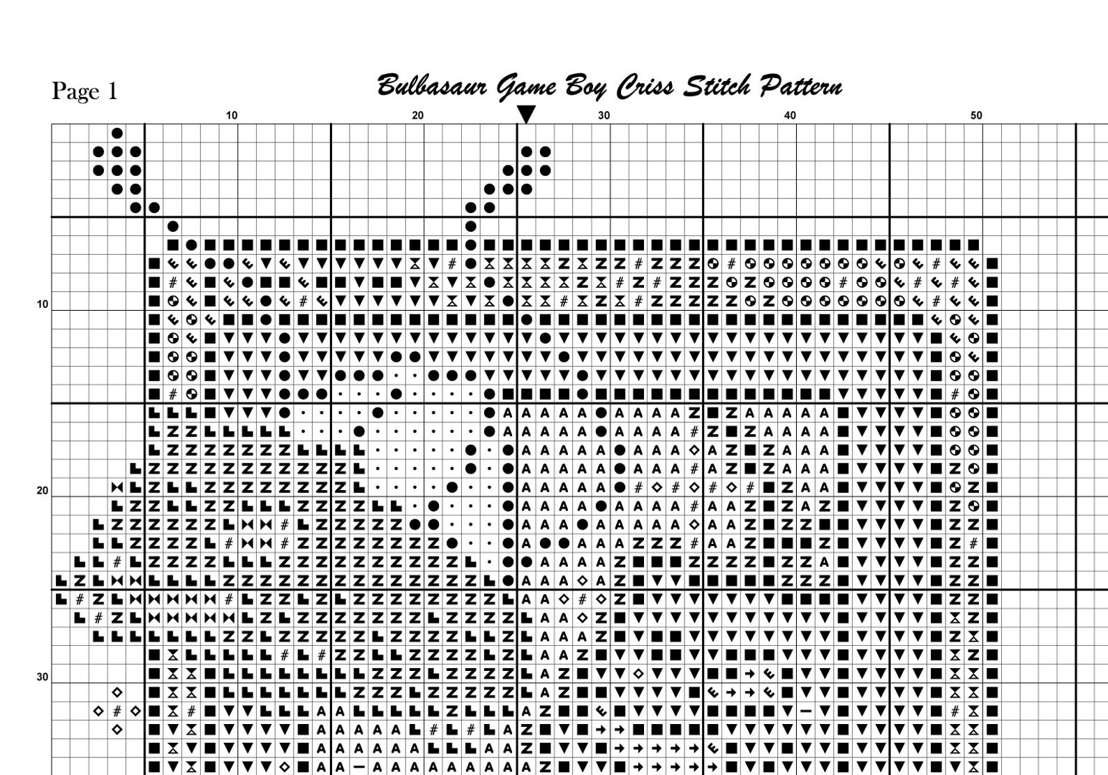 Bulbasaur Game Boy Cross Stitch Pattern Console Cross Stitch - Etsy