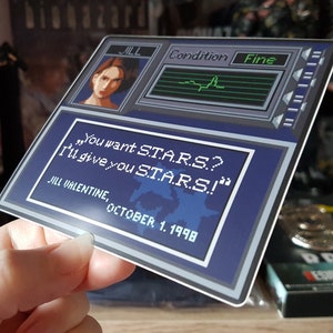 Resident Evil Sticker Jill Valentine Sticker Pixel Sticker - Etsy