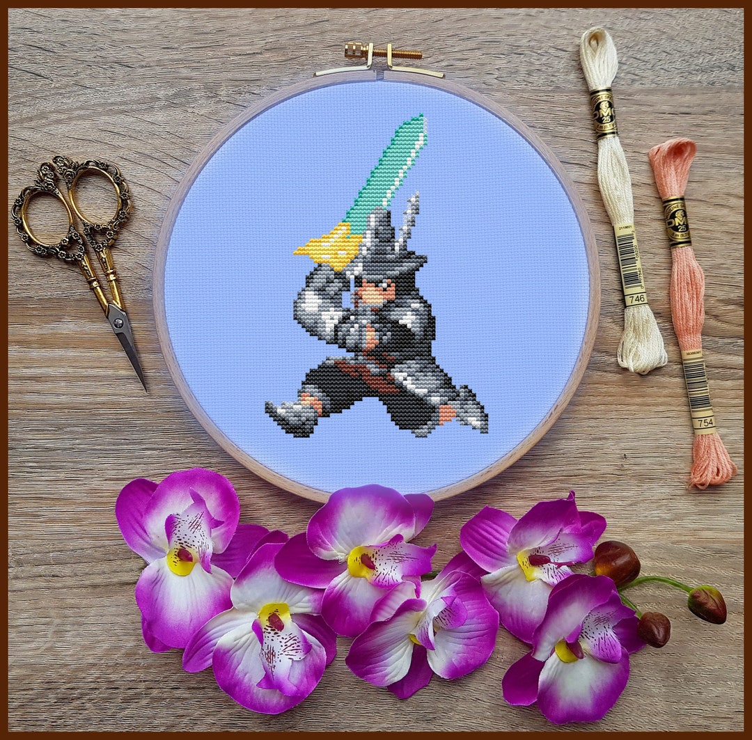 Final Fantasy Cross Stitch Pattern, Steiner Cross Stitch, Game Cross ...
