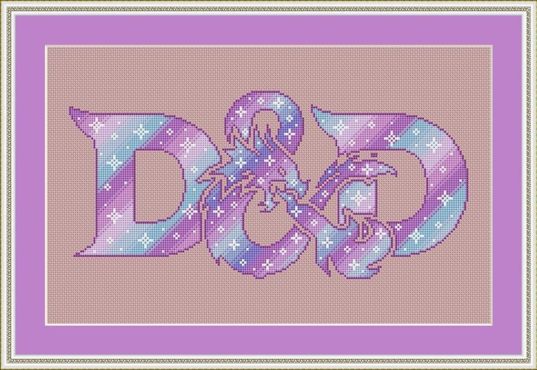 Dungeons and Dragons Cross Stitch Pattern, Dnd Cross Stitch, Galaxy ...