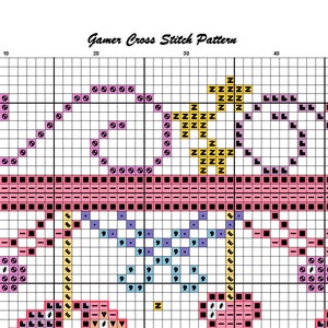 Gamer Cross Stitch Pattern, Galaxy Cross Stitch, Rainbow Cross Stitch ...