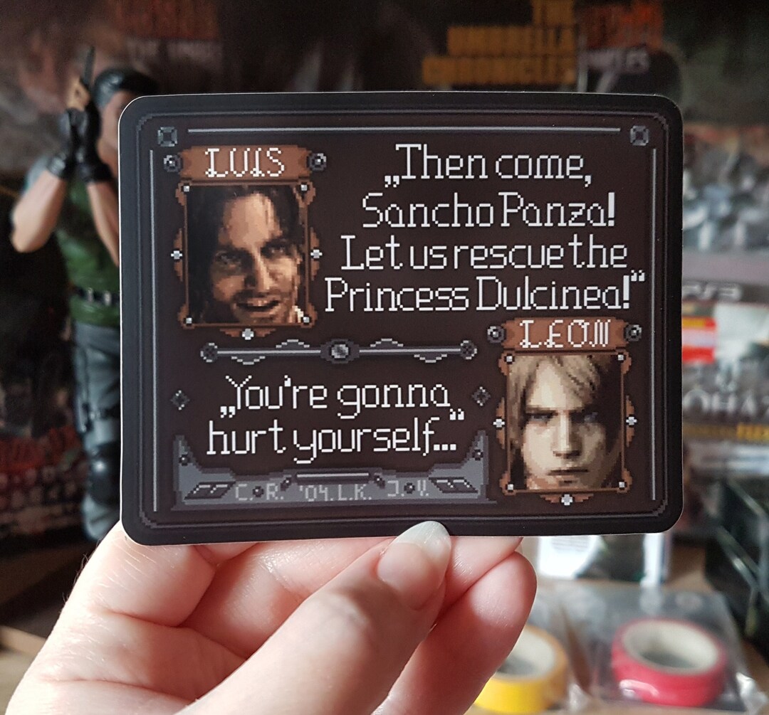 Resident Evil 4 Remake Sticker, Leon Kennedy Sticker, Pixel Sticker ...