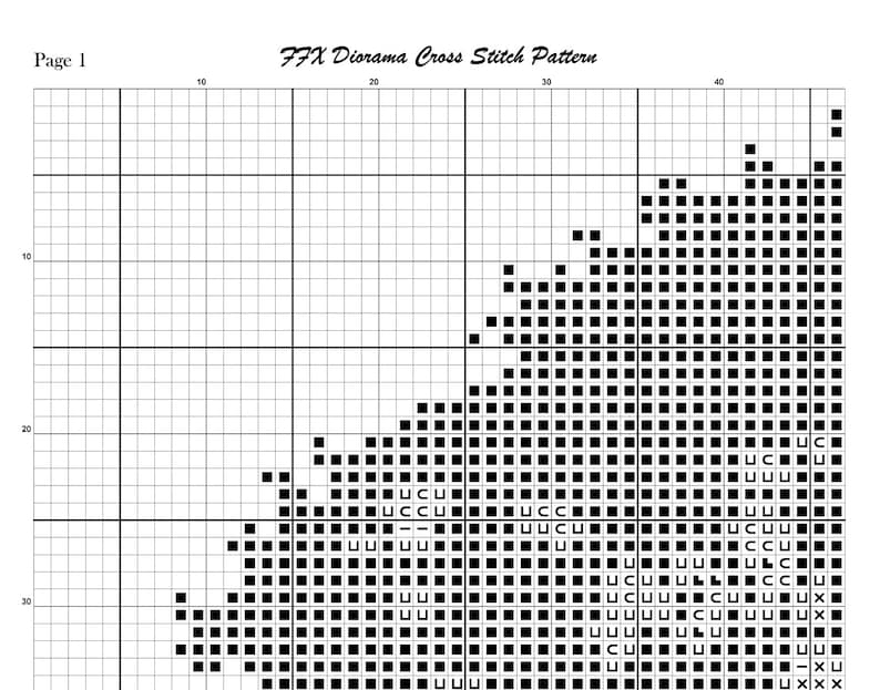 Final Fantasy Cross Stitch Pattern, Game Cross Stitch, Anime Cross ...